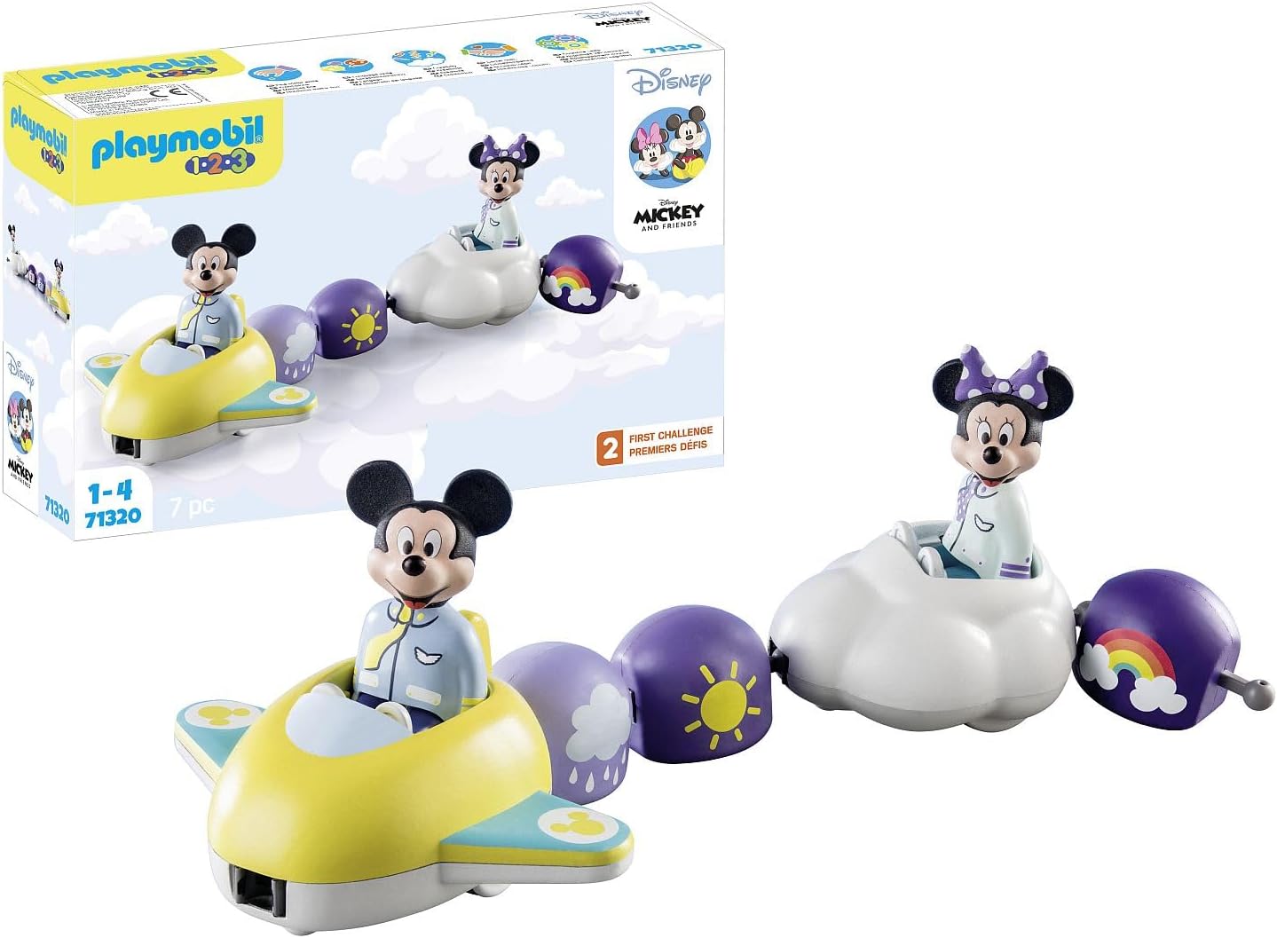 Playmobil 1.2.3 & Disney: Mickey's & Minnie's Cloud Ride - Ages 18 Mon